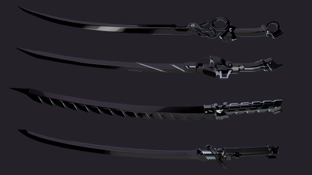 Collection Katanas of the future 3D Model in SCI-FI 3DExport
