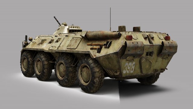 BTR - 80 3D Model in Transport 3DExport