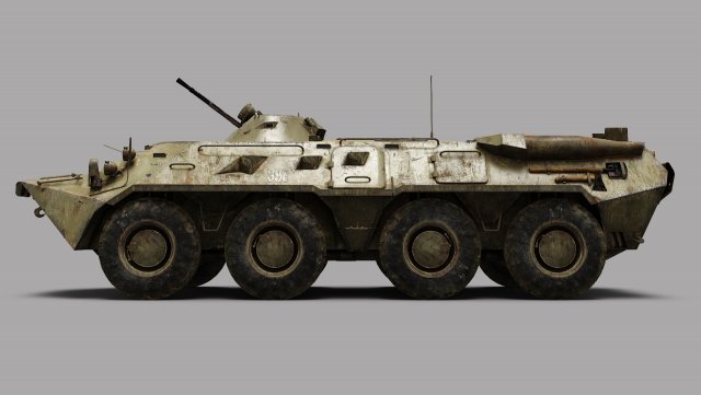 BTR - 80 3D Model in Transport 3DExport
