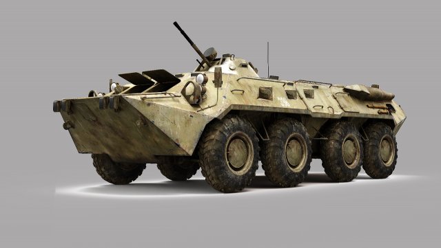 BTR - 80 3D Model in Transport 3DExport