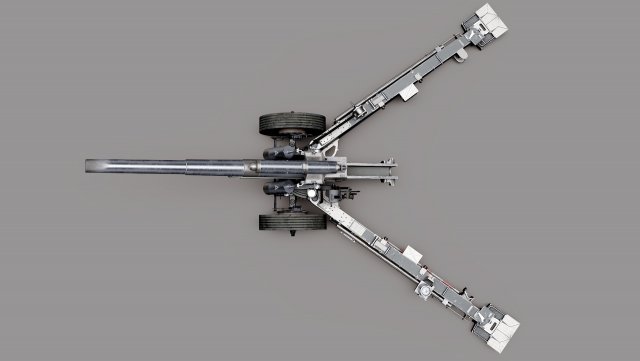 Howitzer 15cm SFH18 3D Model in Artillery 3DExport