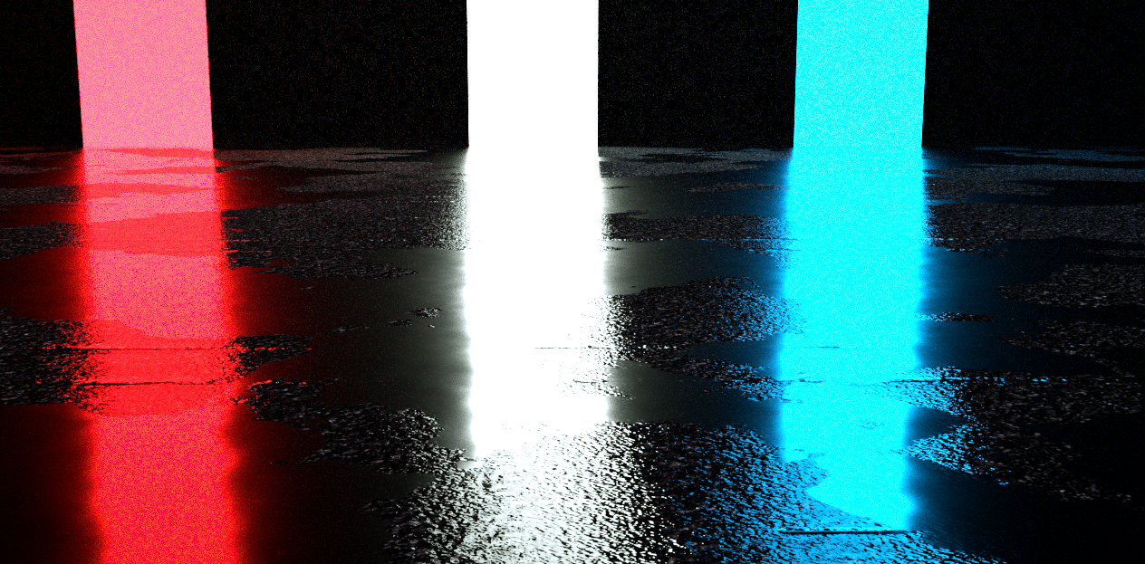 Wet realistic asphalt CG Textures in Landscapes 3DExport