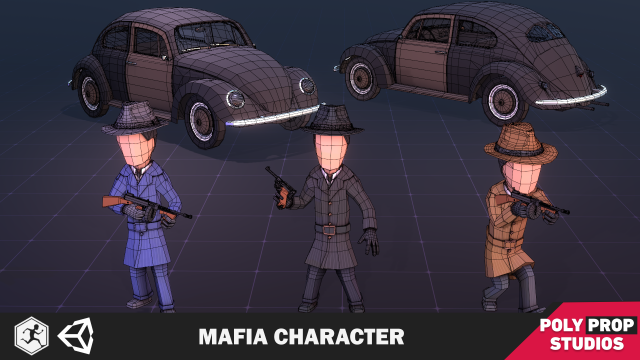 Mafia Character 3D Model in Man 3DExport
