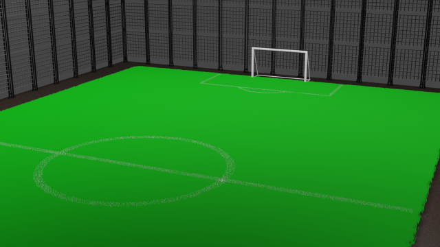Mini football field with artificial grass 3D Model in Playground 3DExport