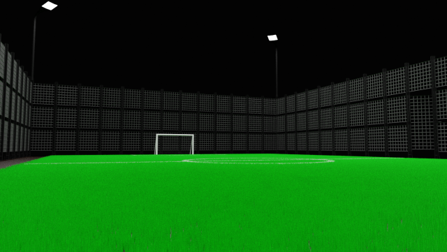 Mini football field with artificial grass 3D Model in Playground 3DExport