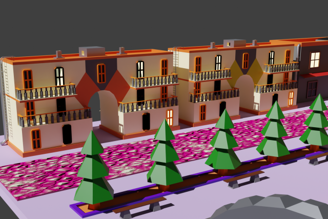 Environment pack Low-poly Game location Map Low-poly 3D Model in ...