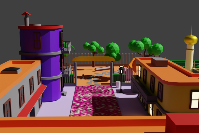 Environment pack Low-poly Game location Map Low-poly 3D Model in ...