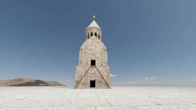 Ancient monastery Ancient church Low-poly 3D Model in Landmarks 3DExport