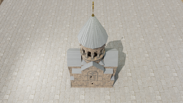 Ancient monastery Ancient church Low-poly 3D Model in Landmarks 3DExport