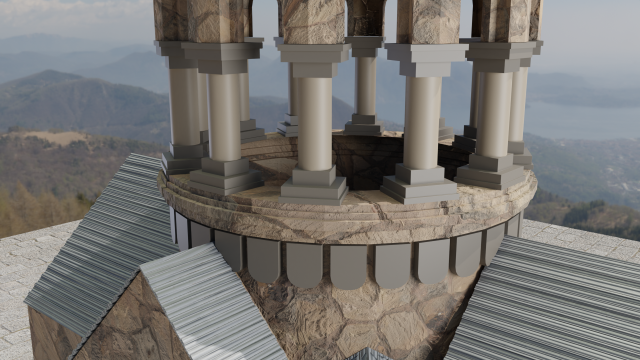 Ancient monastery Ancient church Low-poly 3D Model in Landmarks 3DExport