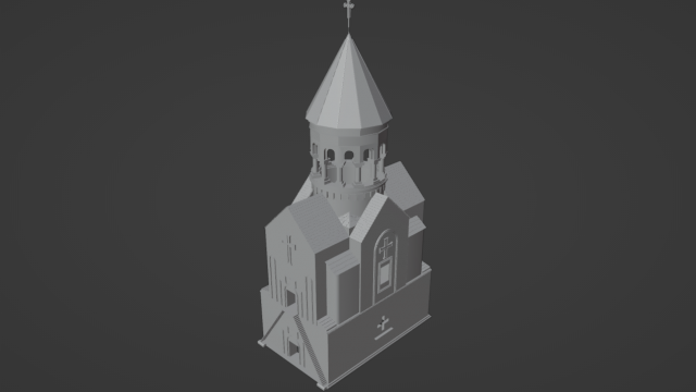 Ancient monastery Ancient church Low-poly 3D Model in Landmarks 3DExport