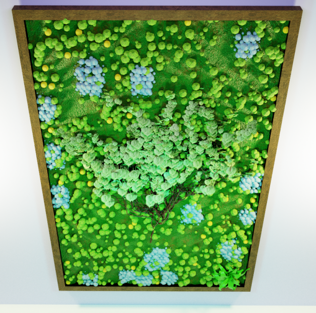 Designer stabilized moss 3D Model in Office 3DExport