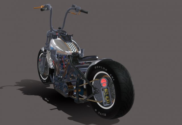 Harley-davidson-knucklehead 3D Model in Motorcycle 3DExport