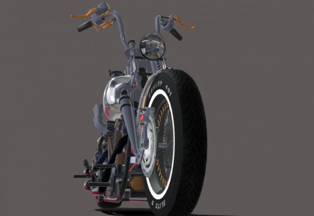 Harley-davidson-knucklehead 3D Model in Motorcycle 3DExport