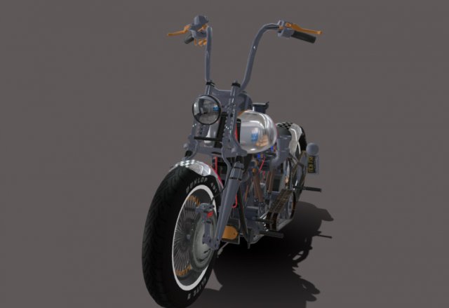 Harley-davidson-knucklehead 3D Model in Motorcycle 3DExport