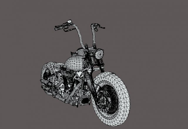 Harley-davidson-knucklehead 3D Model in Motorcycle 3DExport