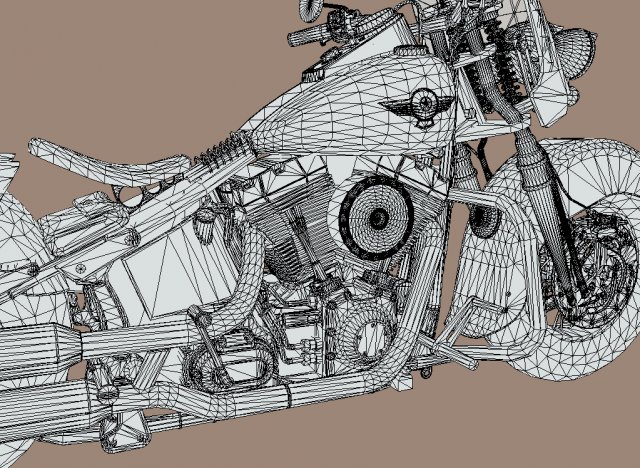 Harley-davidson-fat-boy-lo-vintage-1992-v11 3D Model in Motorcycle 3DExport