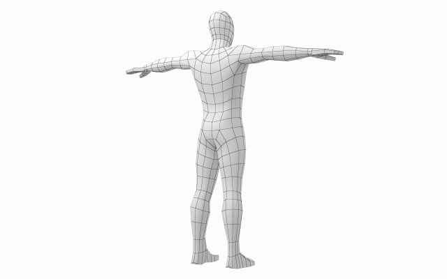 Natural Male in 3 Modeling Poses Base Mesh 3D Model in Man 3DExport