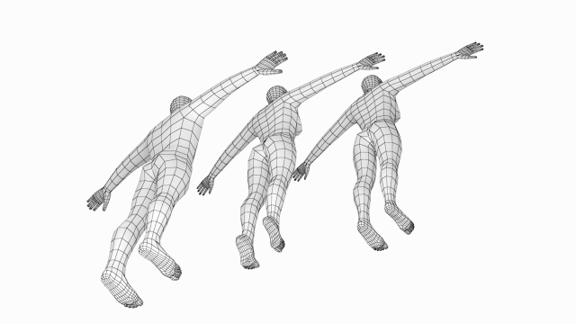 Natural Female and Male in T-Pose Base Mesh 3D Model in Woman 3DExport