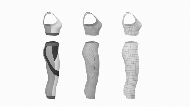 Woman Sportswear 05 Base Mesh Design Kit 3D Model in Clothing 3DExport