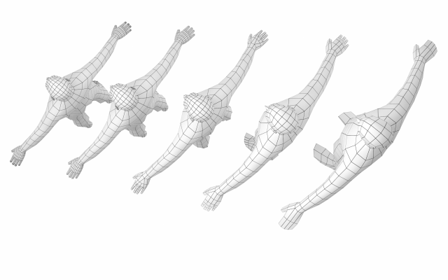 Natural Male in A-Pose in 5 Topologies 3D Model in Man 3DExport