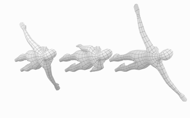 Natural Female in In 3 Modeling Poses Base Mesh 3D Model in Woman 3DExport