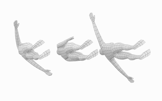 Natural Female in In 3 Modeling Poses Base Mesh 3D Model in Woman 3DExport