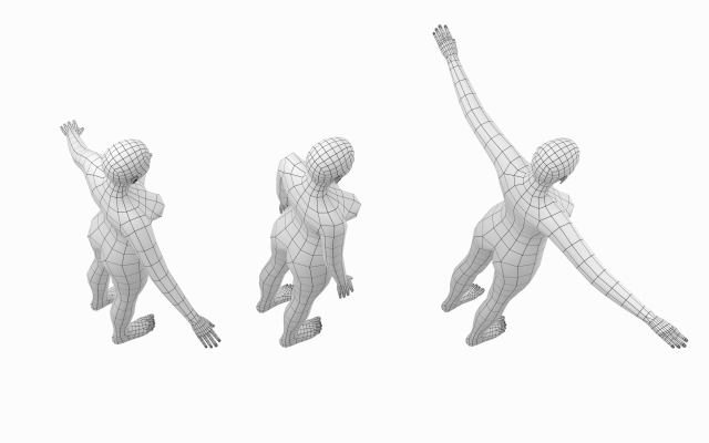 Natural Female in 3 Modeling Poses Base Mesh 3D Model in Woman 3DExport