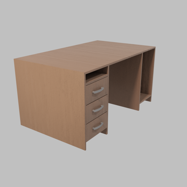 Computer table 3D Model in Table 3DExport