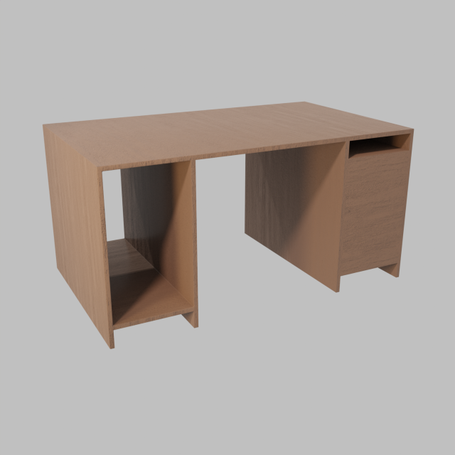 Computer table 3D Model in Table 3DExport