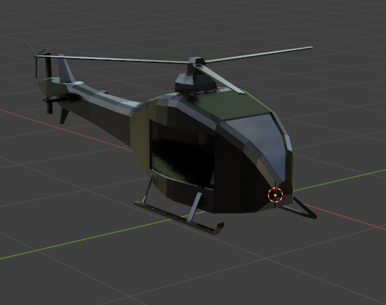 Low-poly helicopter 3D Model in Helicopter 3DExport