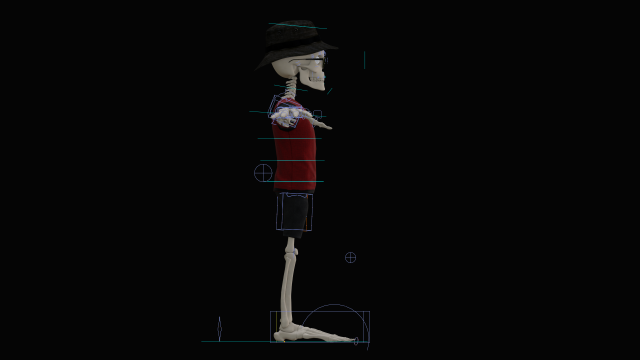 Skeleton Cartoon Scary 3D Model in Cartoon 3DExport