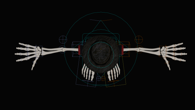 Skeleton Cartoon Scary 3D Model in Cartoon 3DExport