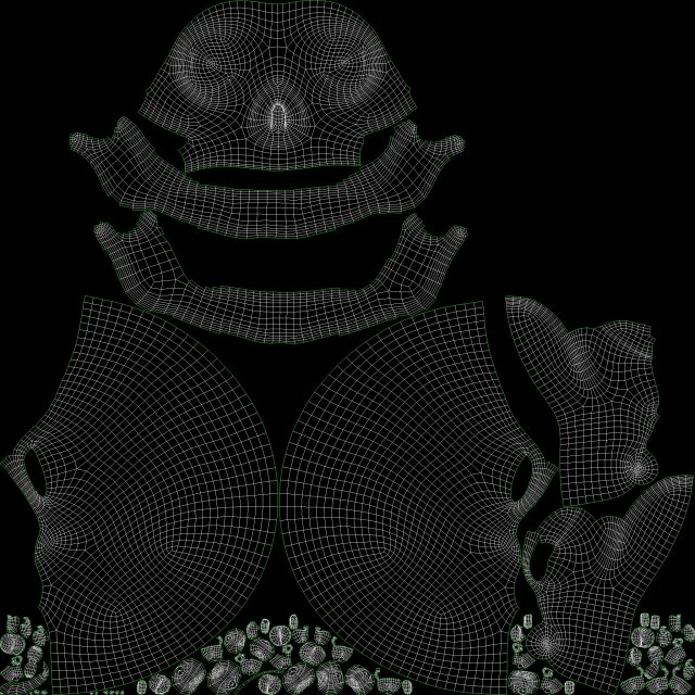 Skeleton Cartoon Scary 3D Model in Cartoon 3DExport