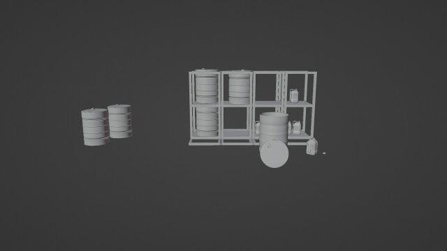 Barrel tong Pellet Teak Wood end Jerrycan 3d Objects models 3D Model in ...