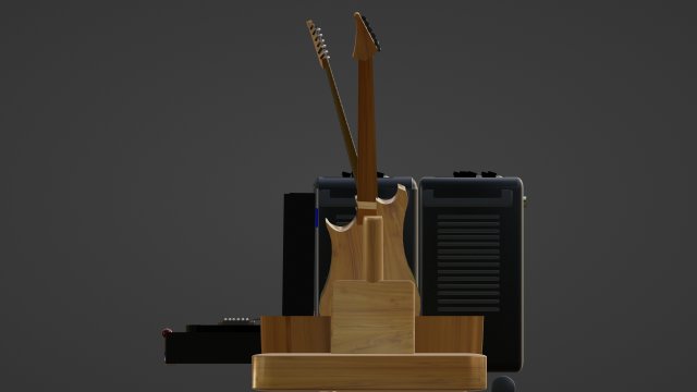Guitar song electric And Sound speaker box Stereo Model object Teksture ...