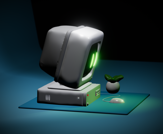 PC vintage anno 80 con mouse e piantina - Personal Computer from the 80s with mouse and map File ...