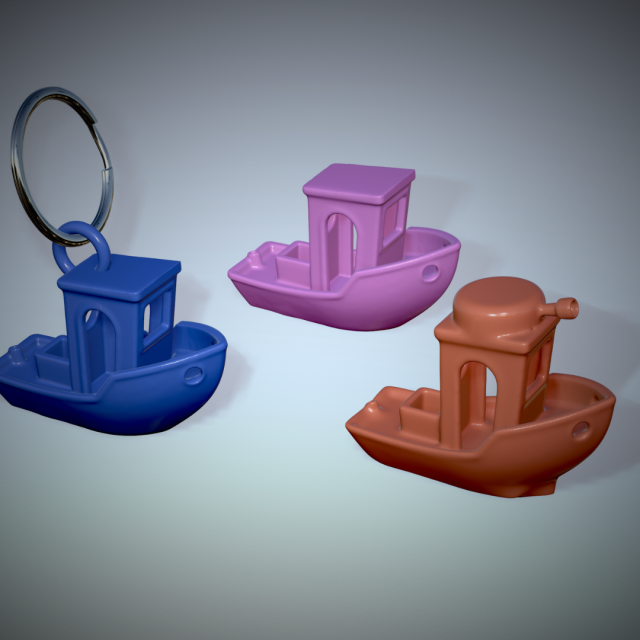 Benchy boat 3 model 3d first is Keychain pendant second is a boat and 3 is battle boat Benchy ...