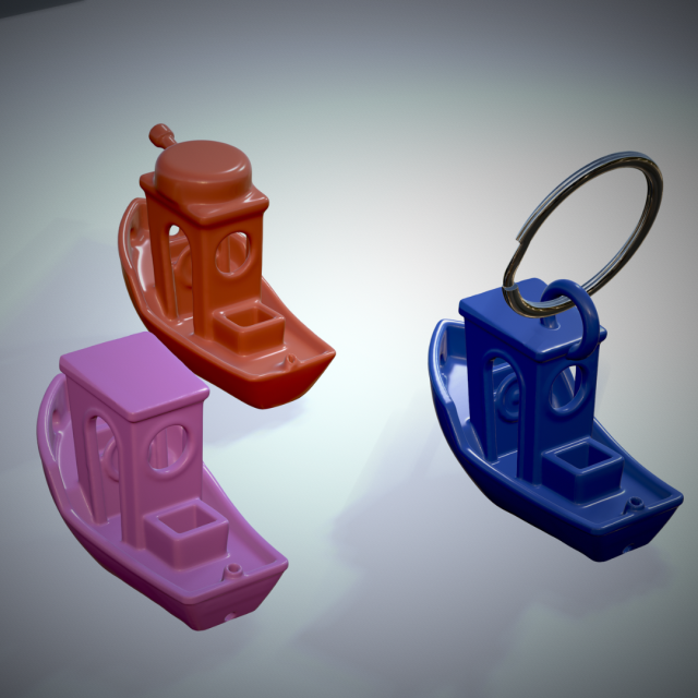 Benchy boat 3 model 3d first is Keychain pendant second is a boat and 3 ...