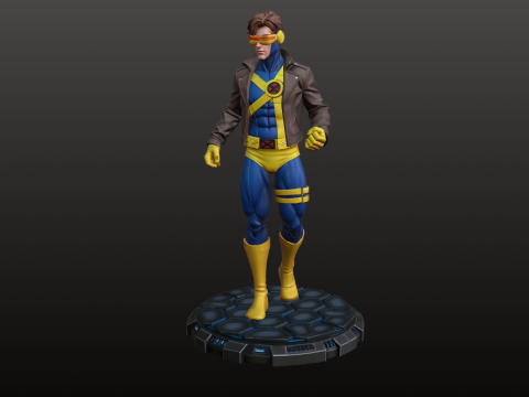 Laser Eyes Super Hero STL Futuristic Collector Figure 3D Print Model in ...