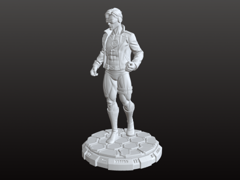 Laser Eyes Super Hero STL Futuristic Collector Figure 3D Print Model in ...