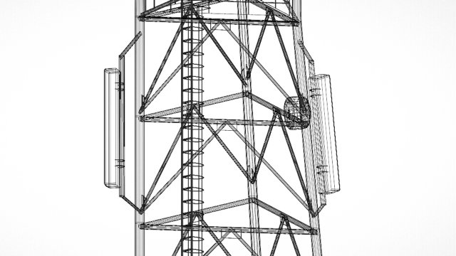 Signal tower 3D Model in Cityscapes 3DExport