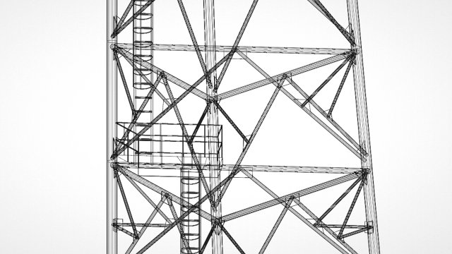 Signal tower 3D Model in Cityscapes 3DExport