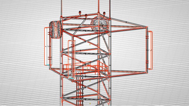 Signal tower 3D Model in Cityscapes 3DExport