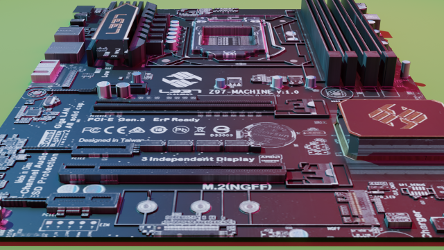 Mother board 3D Model in Computer 3DExport