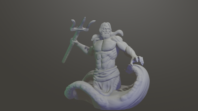 Poseidon 3D Print Model in Man 3DExport
