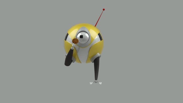 Cartoon of the robot Kevin from the cartoon Final Space Modèle 3D in ...