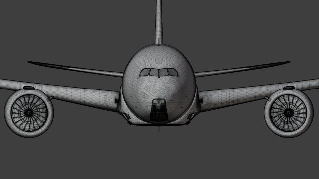 Quantas Boeing 787-9 Animated and Rigged 3D Model in Commercial 3DExport