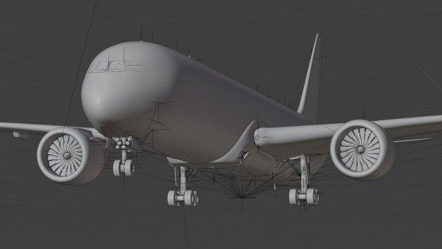 Quantas Boeing 787-9 Animated and Rigged 3D Model in Commercial 3DExport