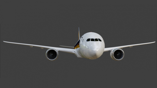 Boeing 787-9 Singapore Airlines - Animated and Rigged 3D Model in ...